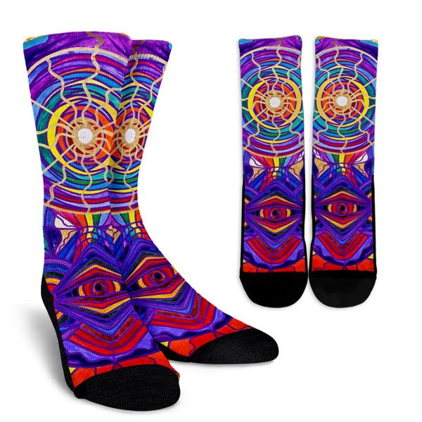 Frequency Crew Socks - Teal Swan Shop