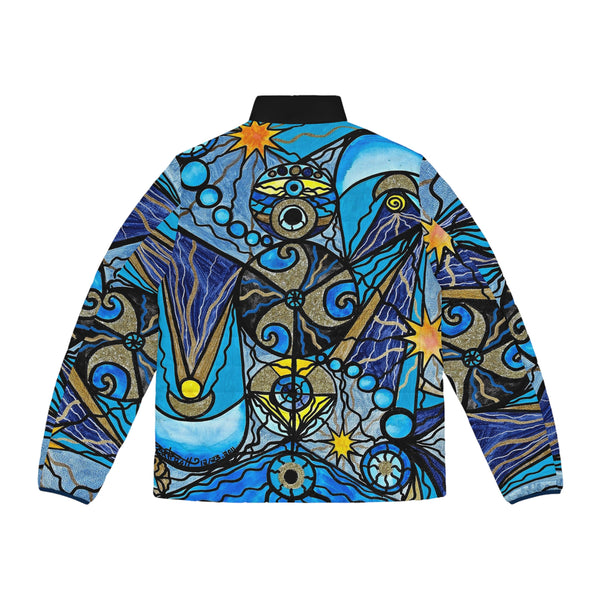 Sirius - Men's Puffer Jacket (AOP) - Teal Swan Shop
